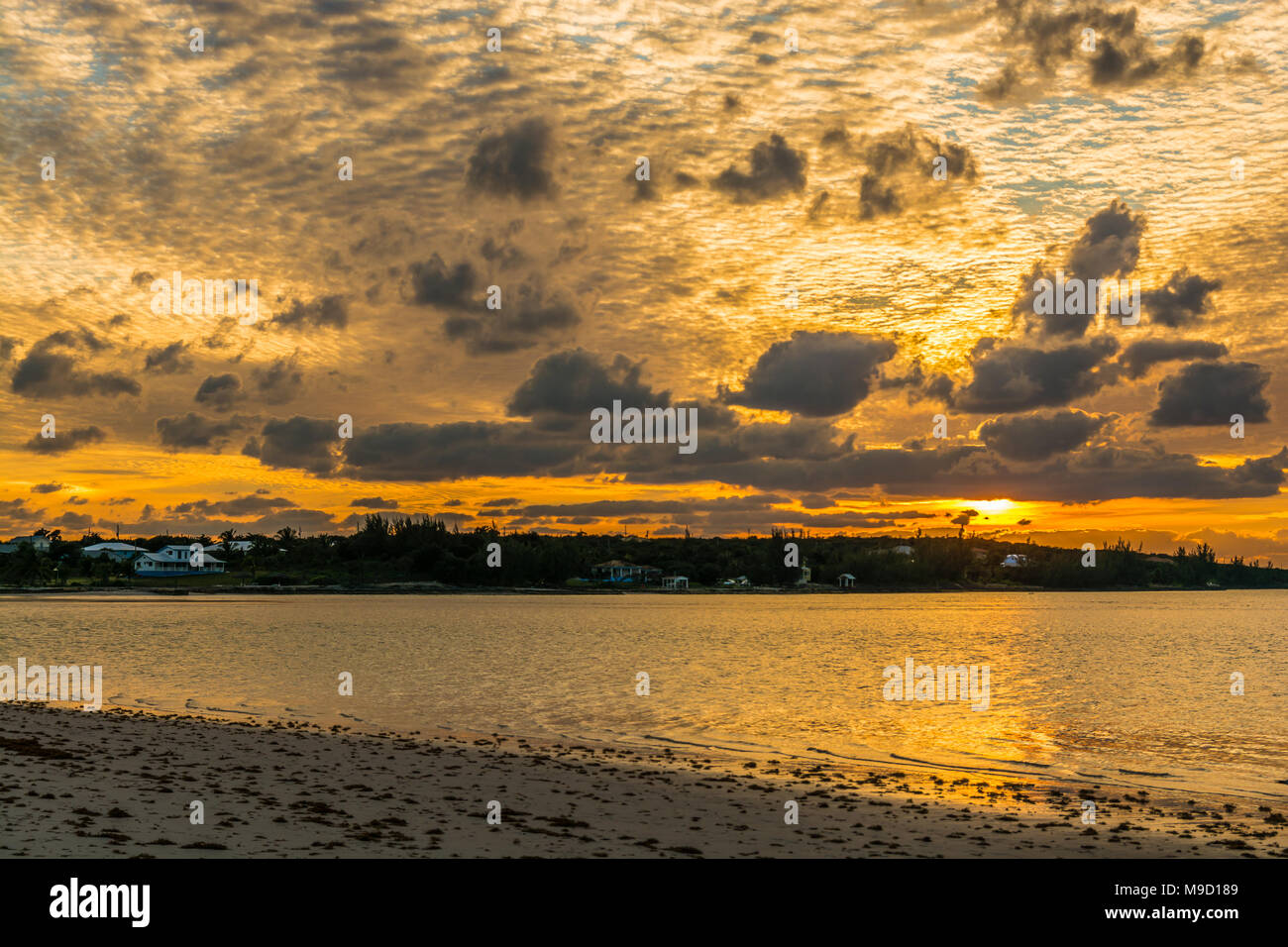 Bahamian Beach Sunset featuring high contrast sky with beautiful ...