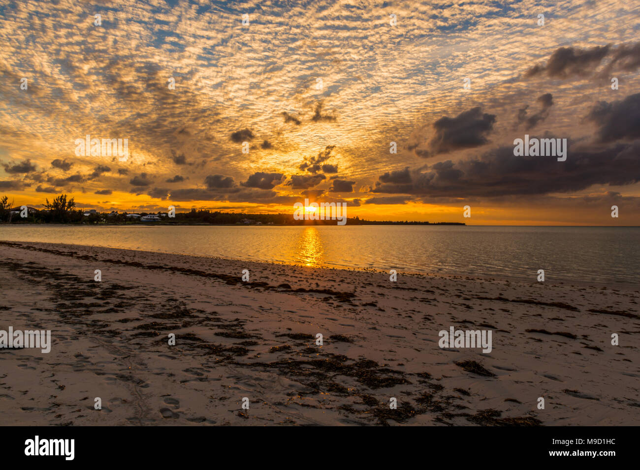 Bahamian Beach Sunset featuring high contrast sky with beautiful ...