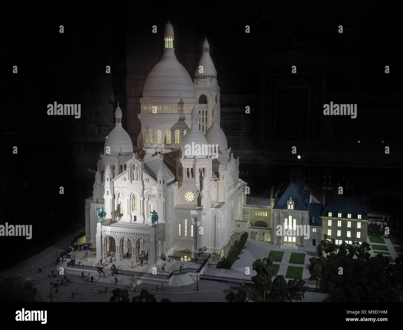 Paris, France - January 5, 2018: Scale model of the Basilica of the ...
