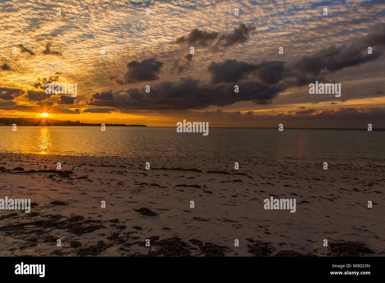 Bahamian Beach Sunset featuring high contrast sky with beautiful ...