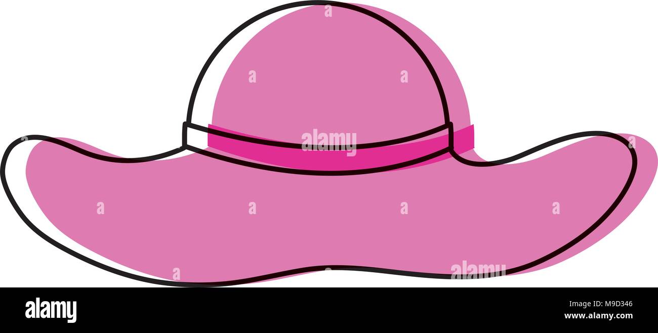 beach hat icon over white background, colorful design. vector ...