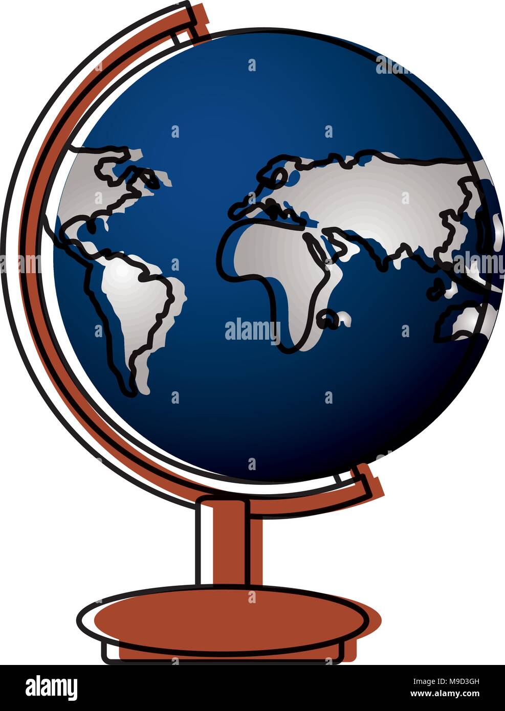 earth planet geography tool icon over white background, colorful design ...