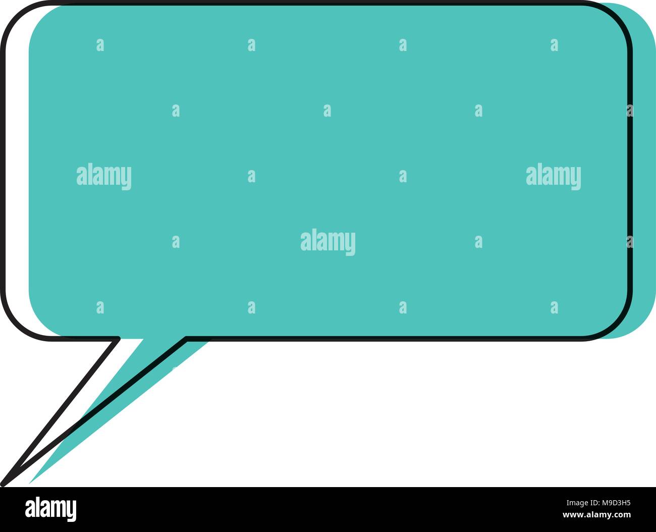 speech square bubble icon over white background, vector illustration ...