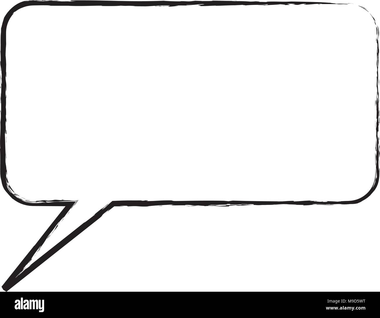 speech square bubble icon over white background, vector illustration ...