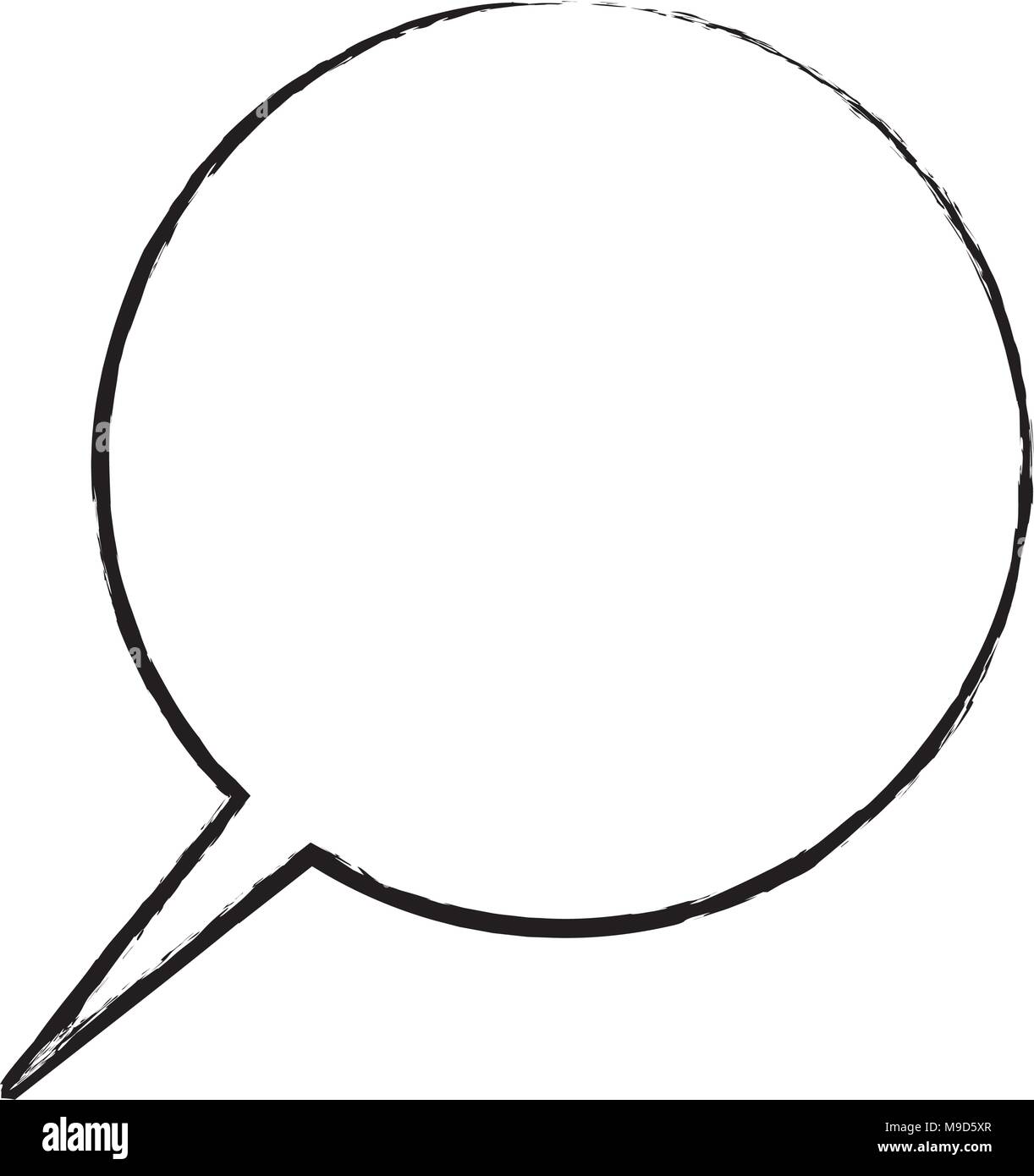 round speech bubble icon over white background, vector illustration ...