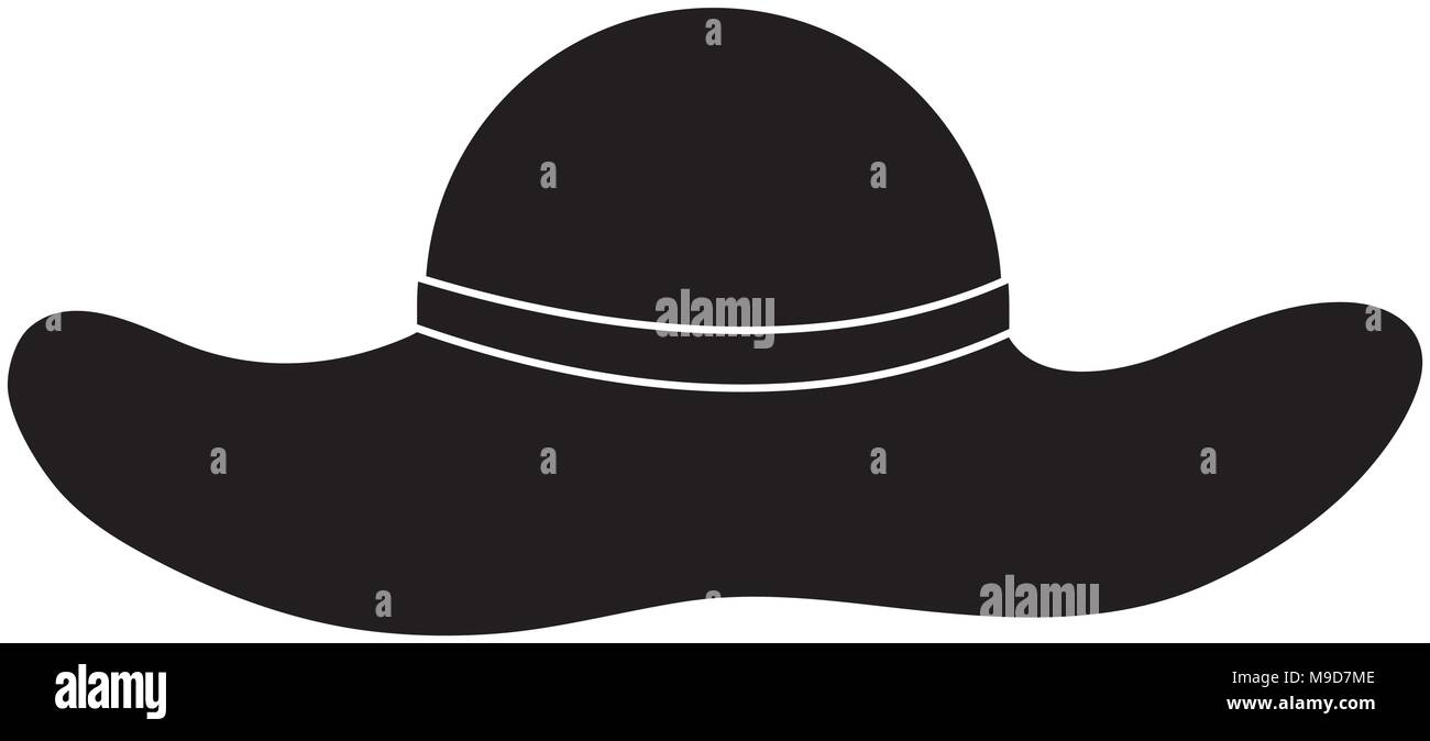 beach hat icon over white background, vector illustration Stock Vector ...