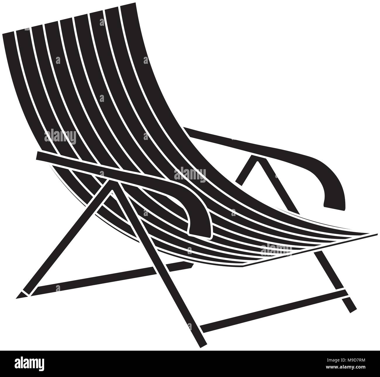 beach chair icon over white background, vector illustration Stock ...