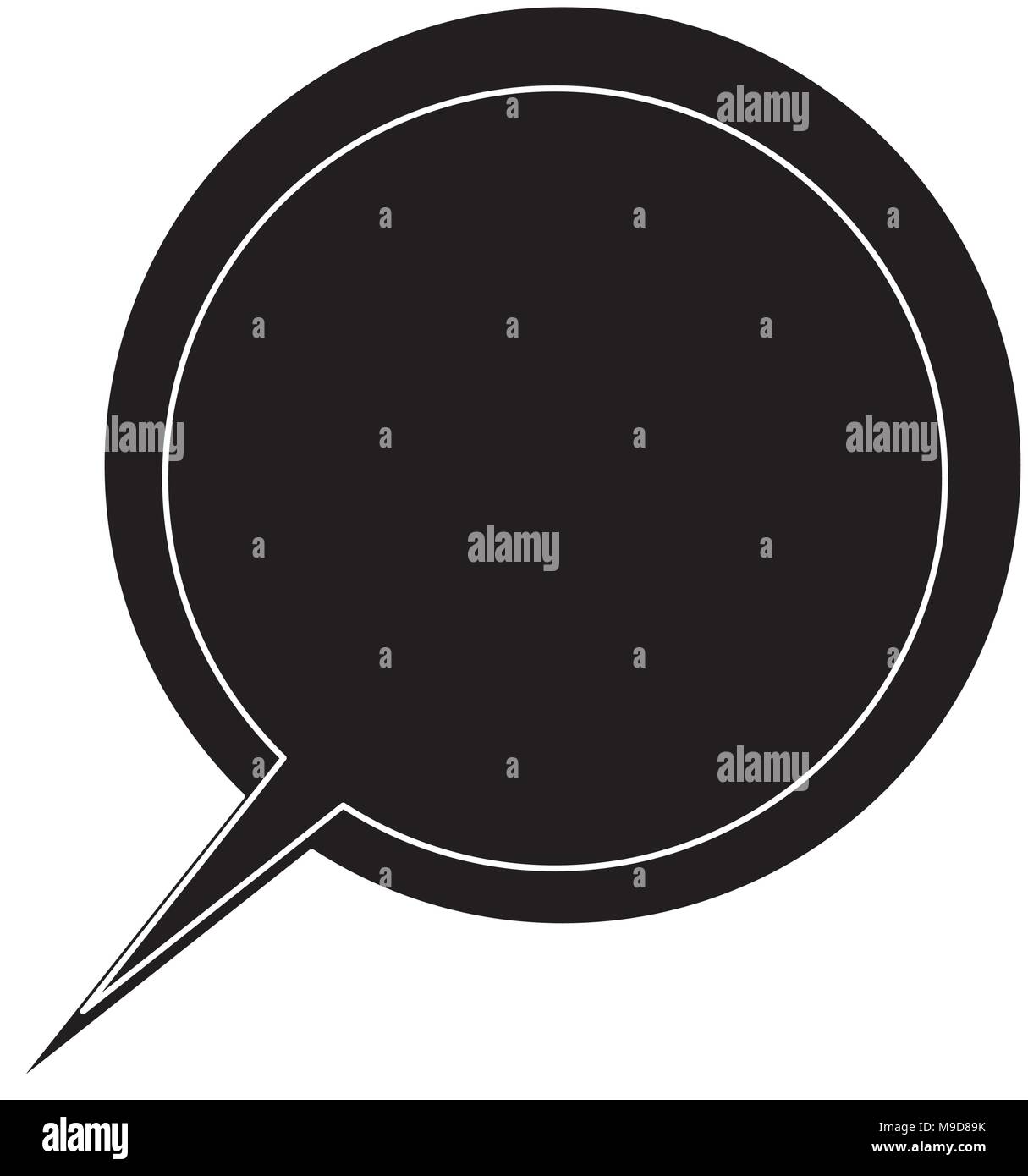 round speech bubble icon over white background, vector illustration ...