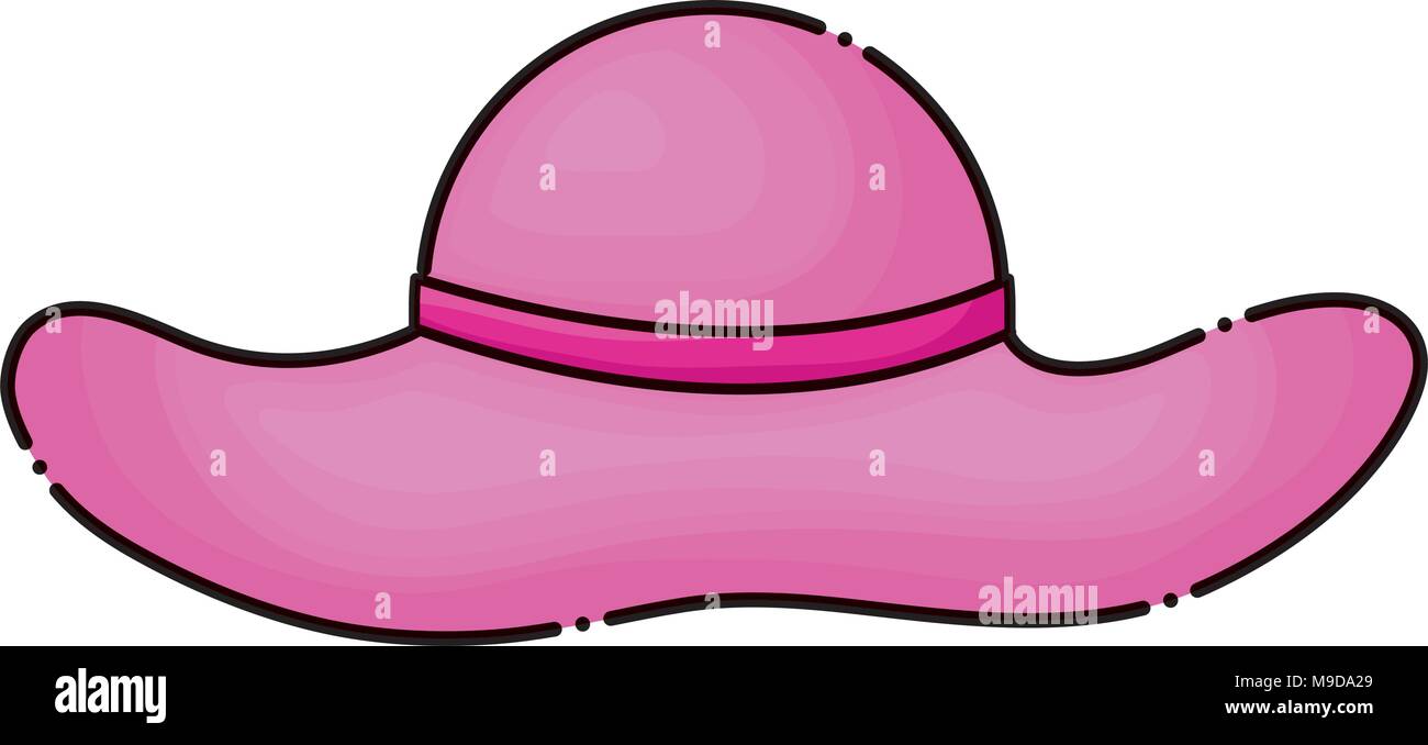 beach hat icon over white background, colorful design. vector ...