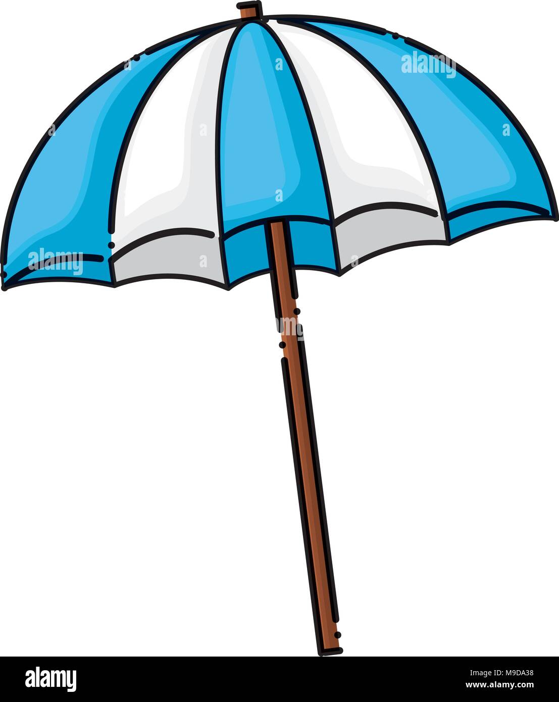 beach parasol icon over white background, colorful design. vector ...