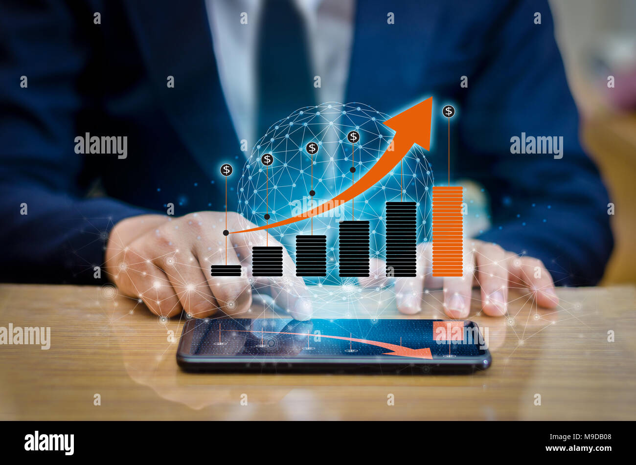 Stock market trader phones hi-res stock photography and images - Alamy