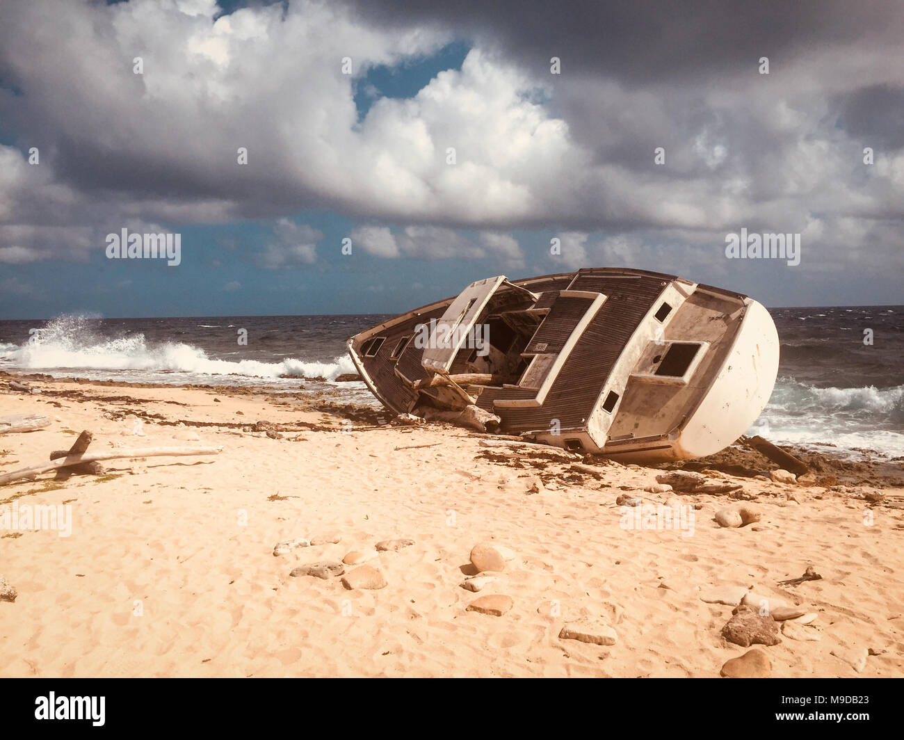 Old ship wreck, stranded boat on beach - vintage style Stock Photo - Alamy Old ship wreck, stranded boat on beach - vintage style Stock Photo - Alamy