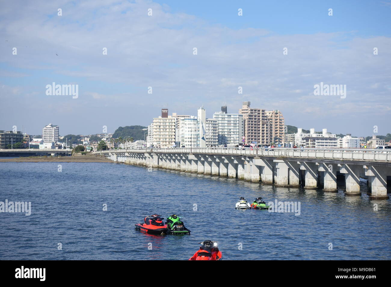 Enoshima bridge in Fujisawa Japan Stock Photo - Alamy