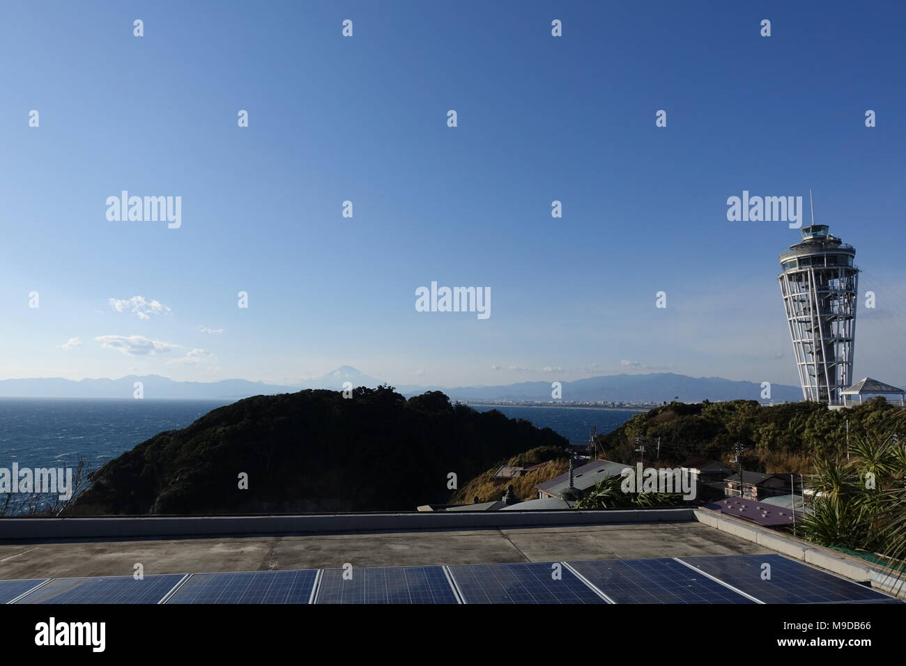 Enoshima Sea candle lighthouse and observation deck Stock Photo - Alamy