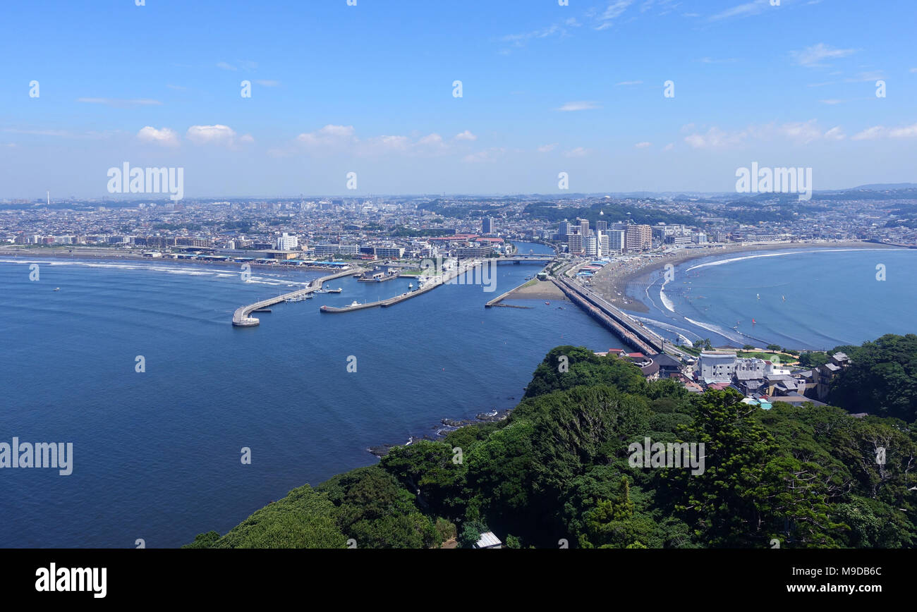 Enoshima island in Japan at sunrise Stock Photo - Alamy