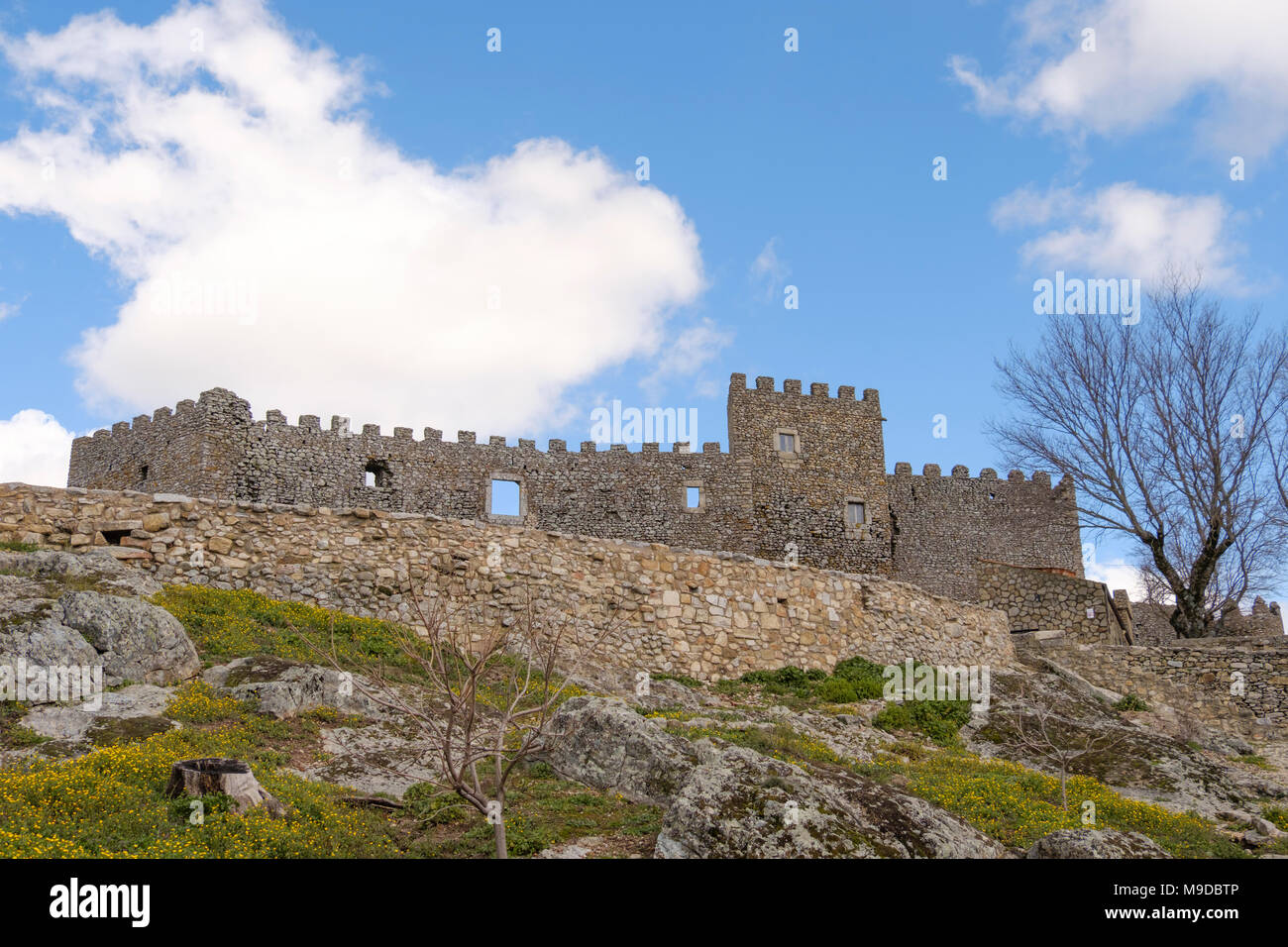 The ancient castle of montanchez, extremadura, spain, freely accessible ...