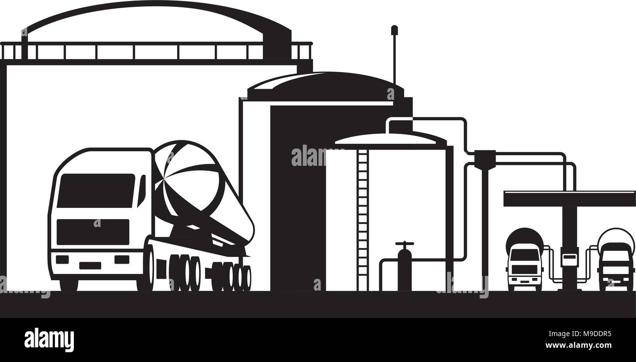Distribution oil depot - vector illustration Stock Vector Image & Art ...