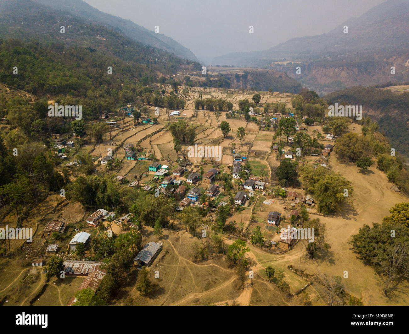 Village aerial asia hi-res stock photography and images - Alamy