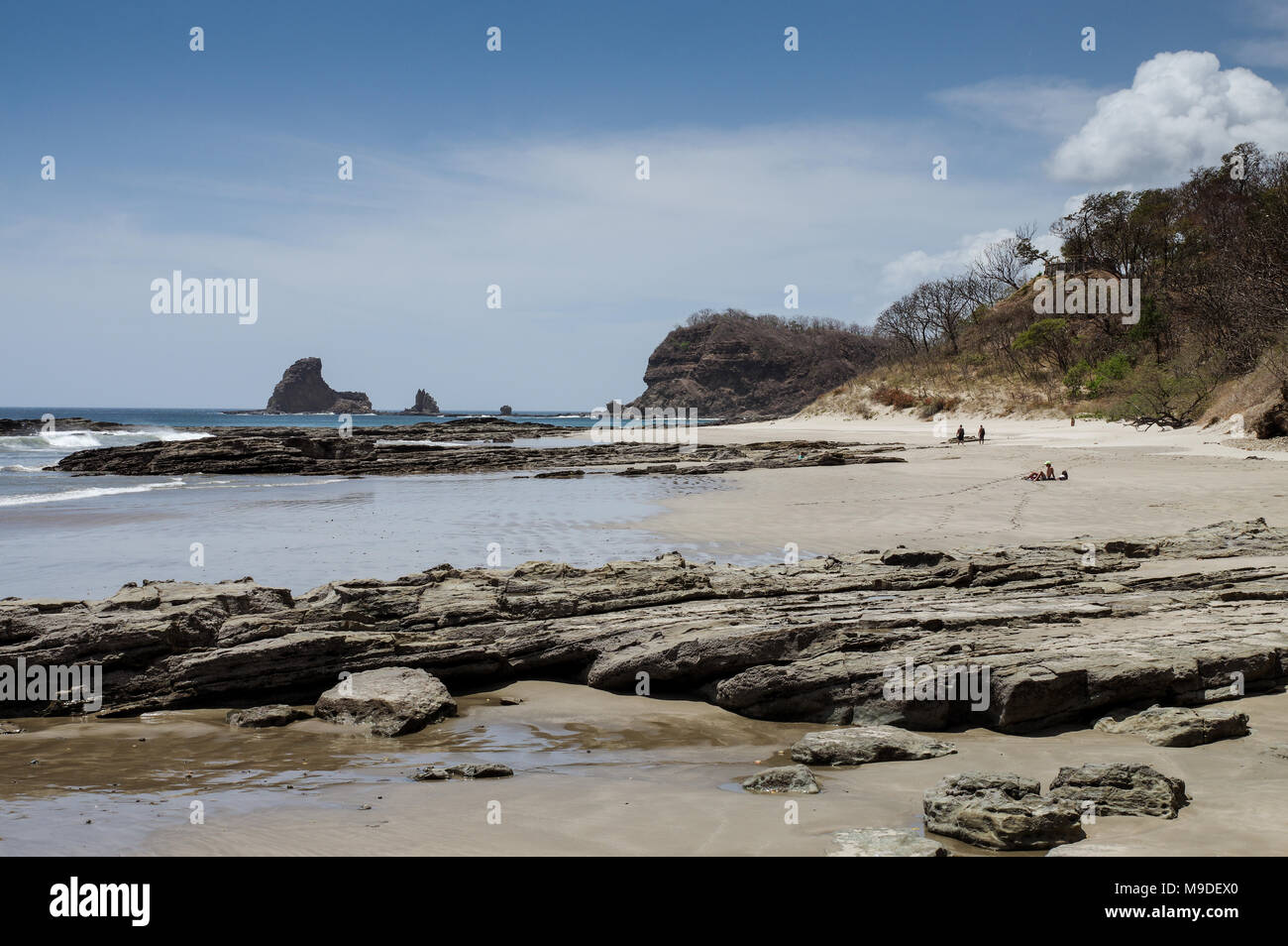 Scenic Playa Maderas beach on the west coast of Nicaragua Stock Photo ...