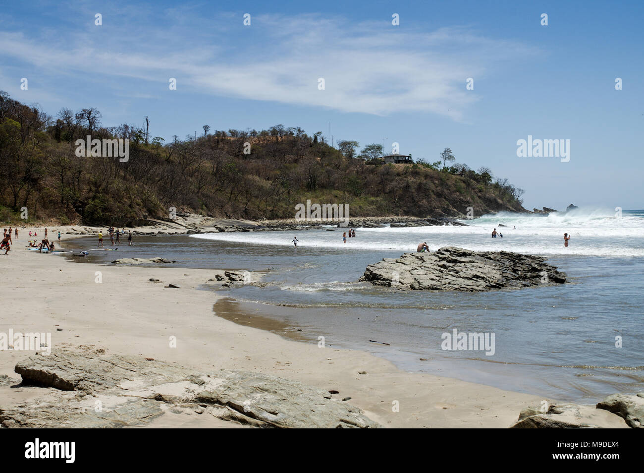 Scenic Playa Maderas beach on the west coast of Nicaragua Stock Photo ...