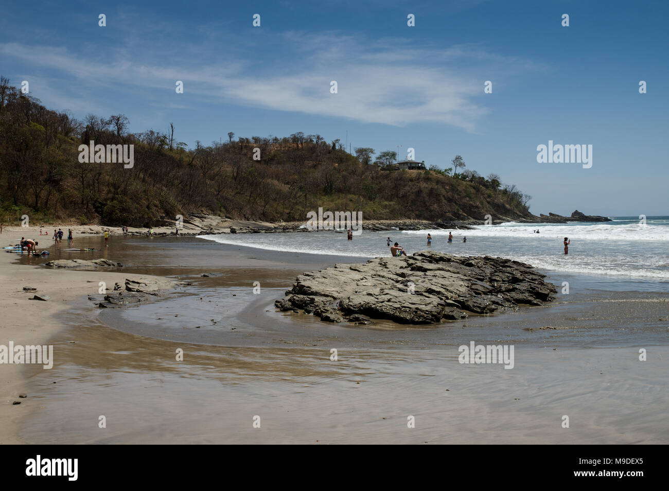 Scenic Playa Maderas beach on the west coast of Nicaragua Stock Photo ...