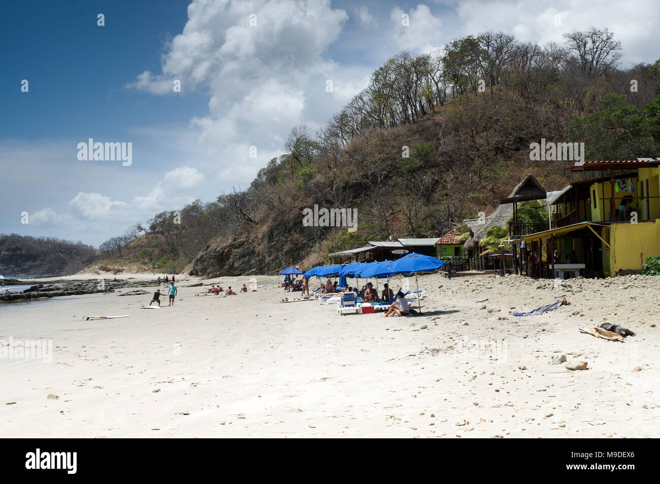Scenic Playa Maderas beach on the west coast of Nicaragua Stock Photo ...