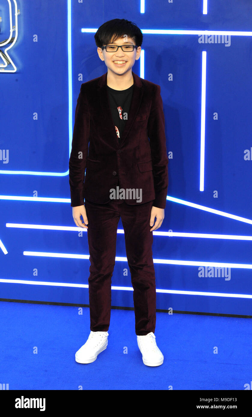 Philip Zhao at the European premiere of Ready Player One, Vue Cinema ...