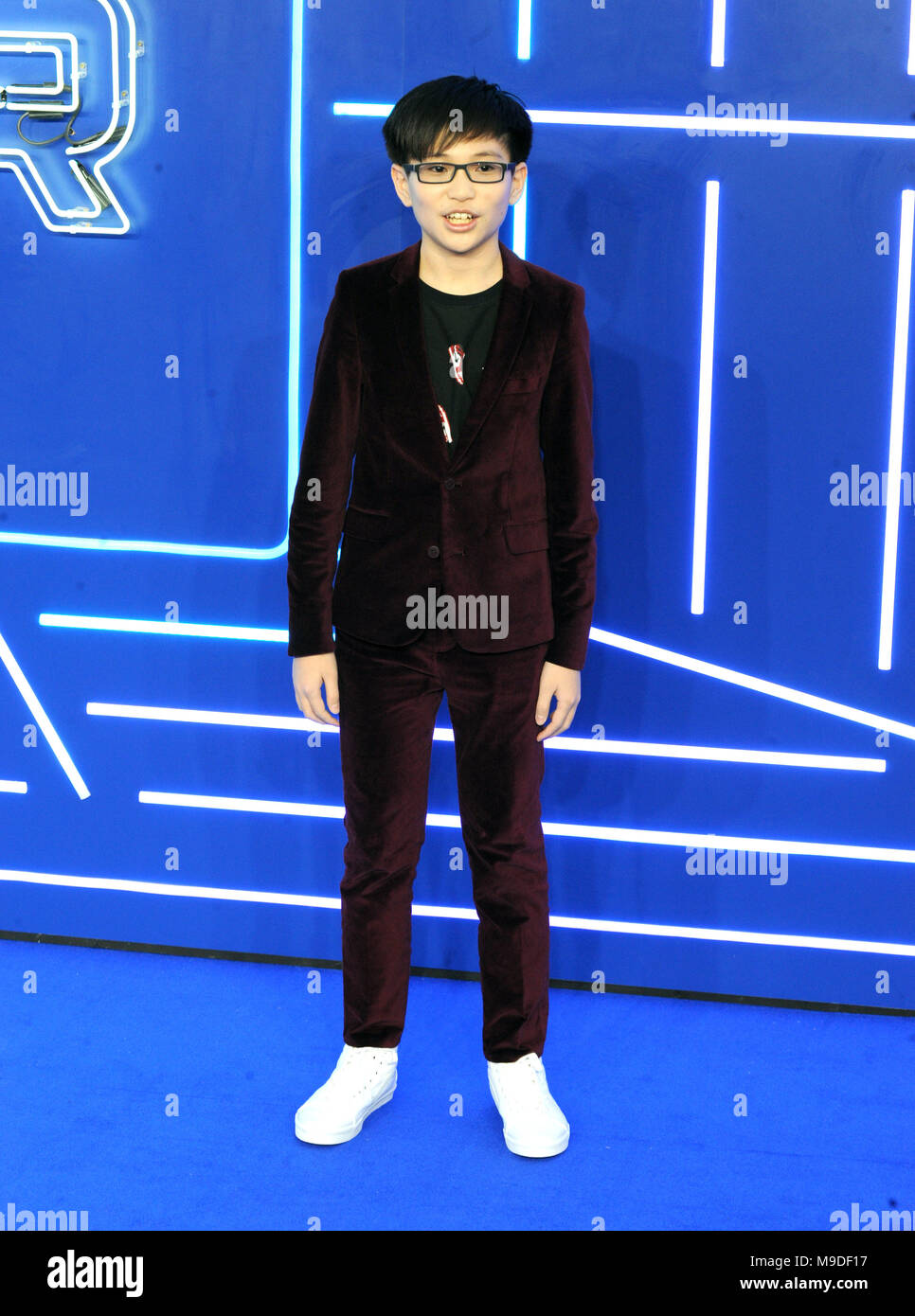 Philip Zhao at the European premiere of Ready Player One, Vue Cinema ...