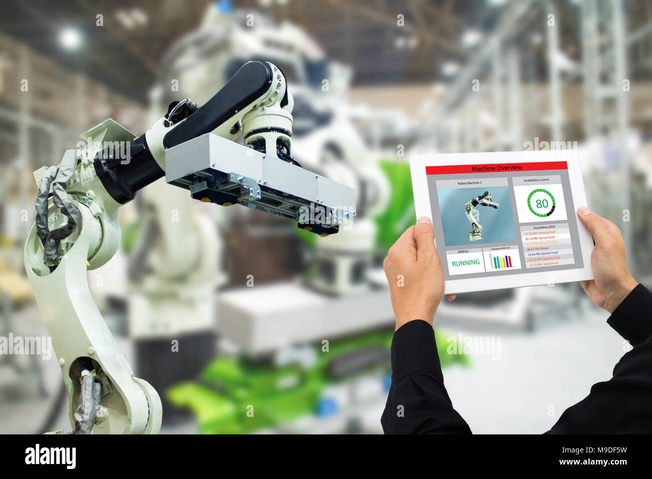 iot industry 4.0 concept,industrial engineer using software (augmented ...