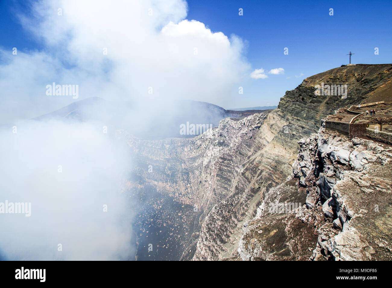 Smoke coming from the Stantiago crater of the Masaya Volcano in ...