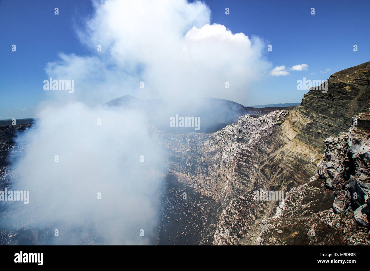 Smoke coming from the Stantiago crater of the Masaya Volcano in ...