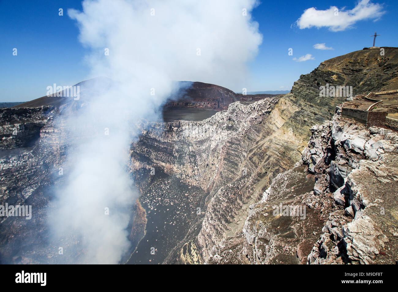 Smoke coming from the Stantiago crater of the Masaya Volcano in ...