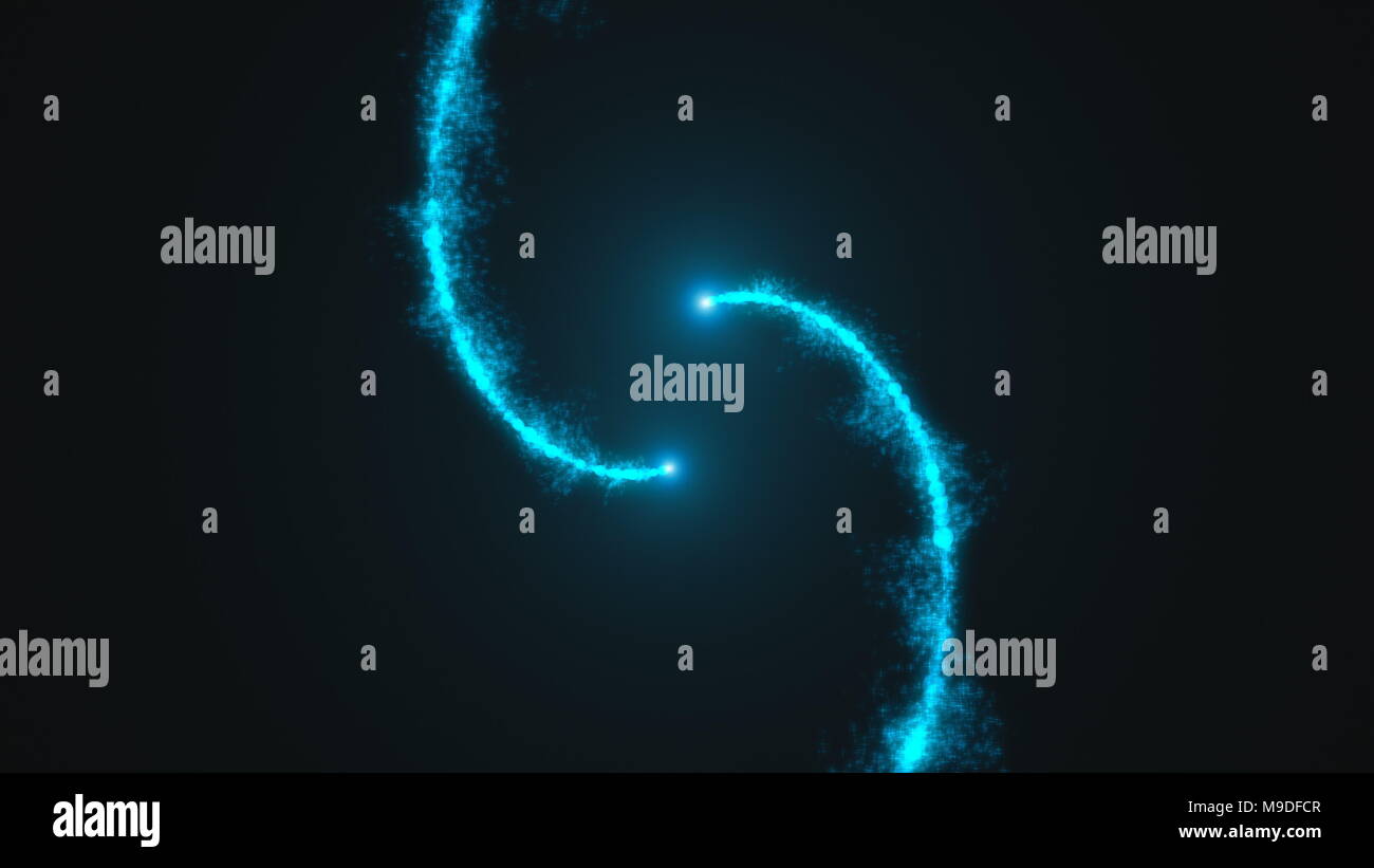 Opening intro Flash light, Lens flare, rotation Particles. 3d rendering ...