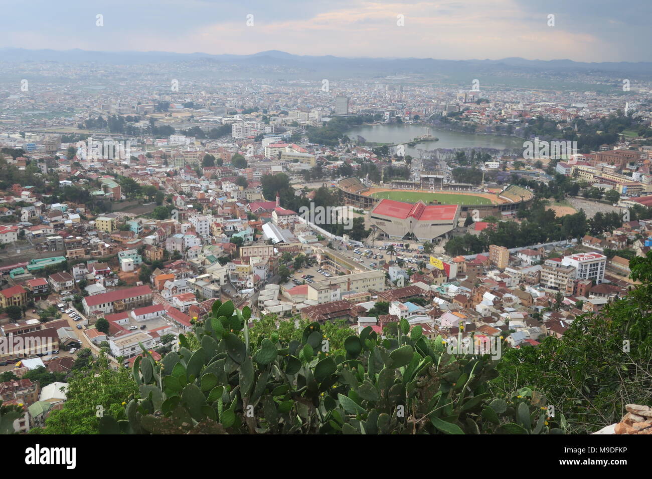 Aerial view at colorful capital Antananarivo, Madagascar Stock Photo ...