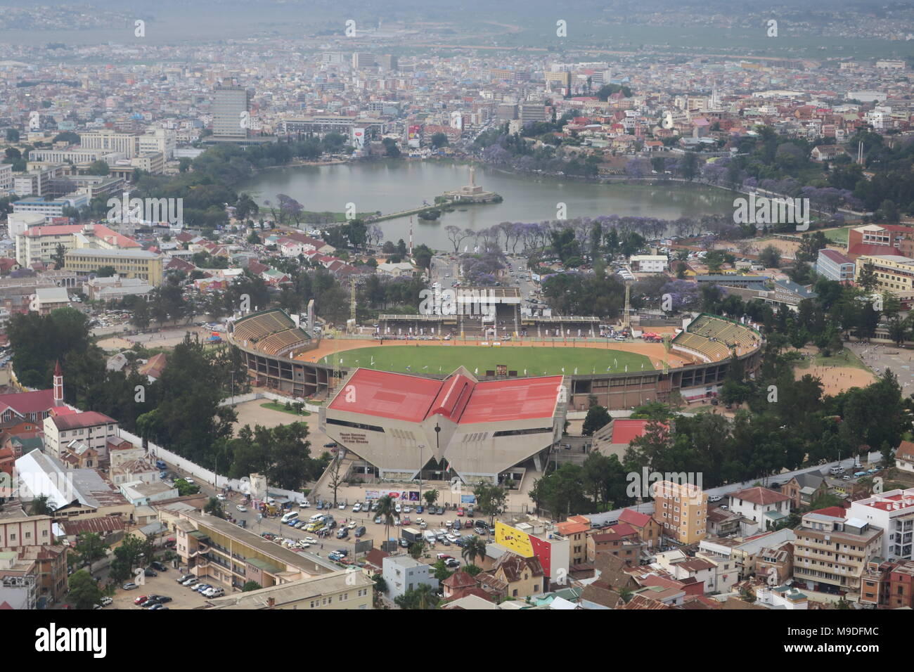 Aerial view at colorful capital Antananarivo, Madagascar Stock Photo ...