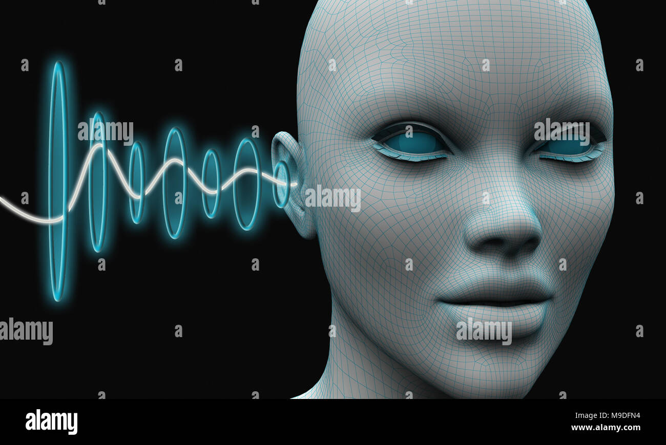 Sound waves and ear hi-res stock photography and images - Alamy