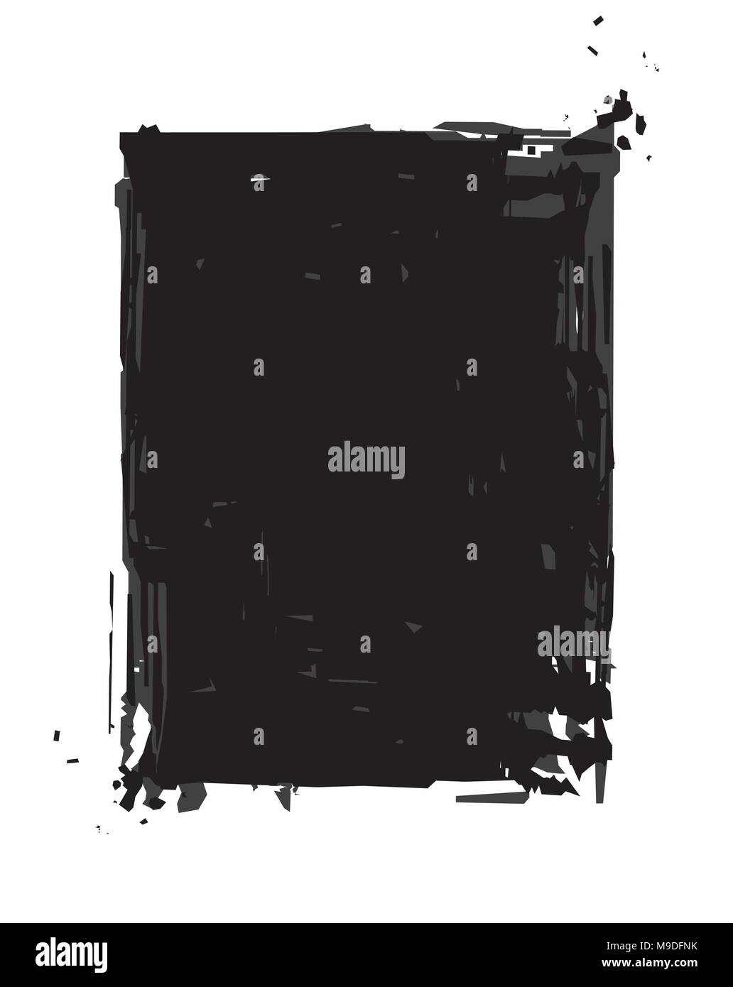 Vector Illustration of a Black Grunge Frame isolated in white. Easy ...
