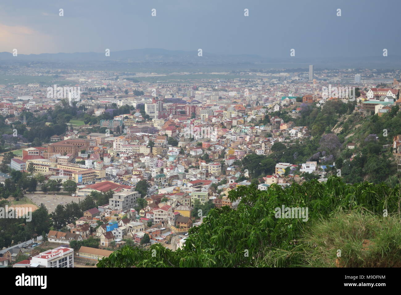 Aerial view at colorful capital Antananarivo, Madagascar Stock Photo ...
