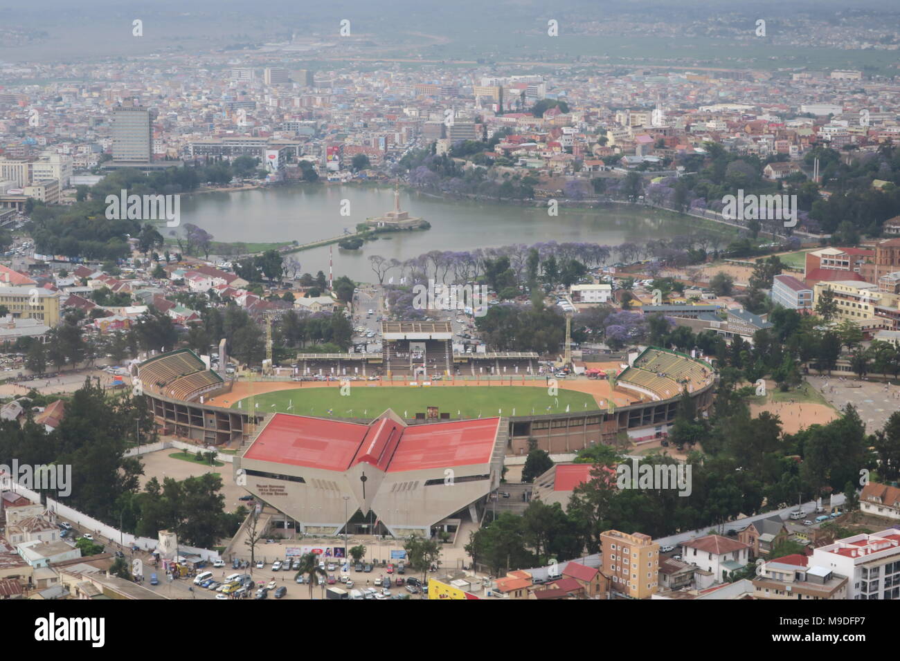 Aerial view at colorful capital Antananarivo, Madagascar Stock Photo ...