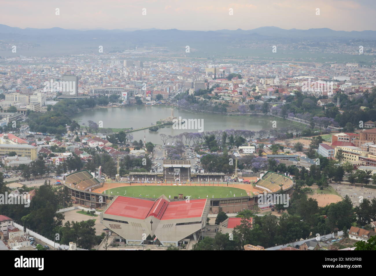 Aerial view at colorful capital Antananarivo, Madagascar Stock Photo ...