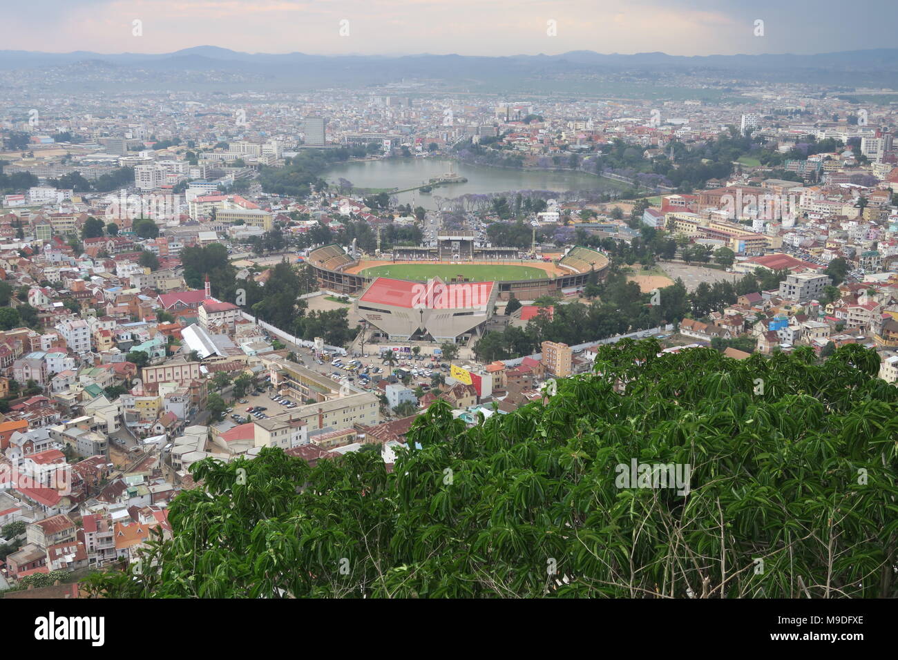Aerial view at colorful capital Antananarivo, Madagascar Stock Photo ...