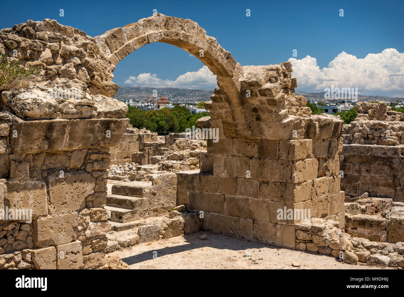 'Forty Columns' (Byzantine) castle, Paphos, Cyprus Stock Photo - Alamy