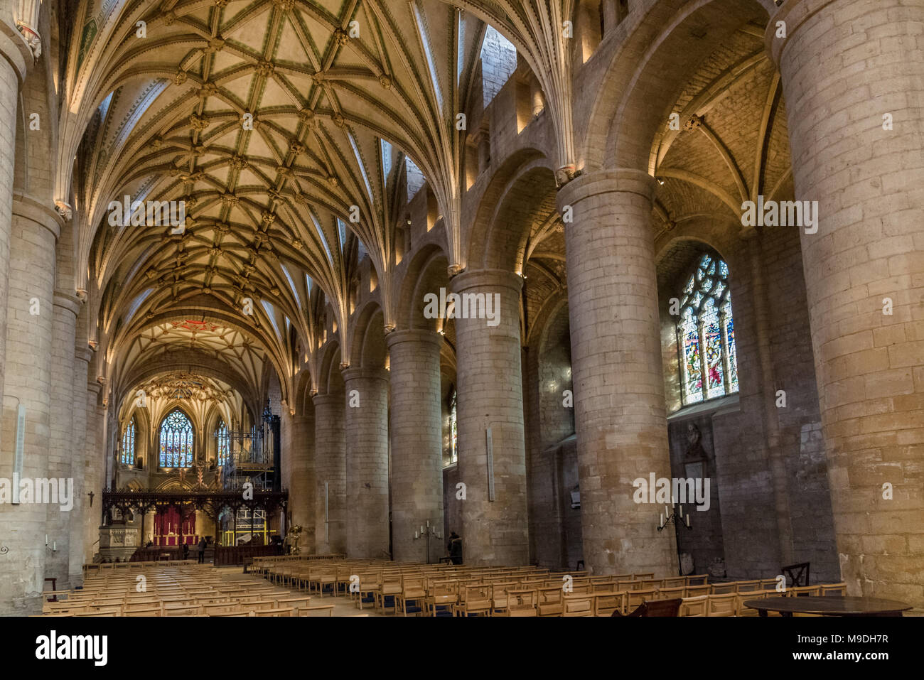 Medieval stained glass priory church hi-res stock photography and ...