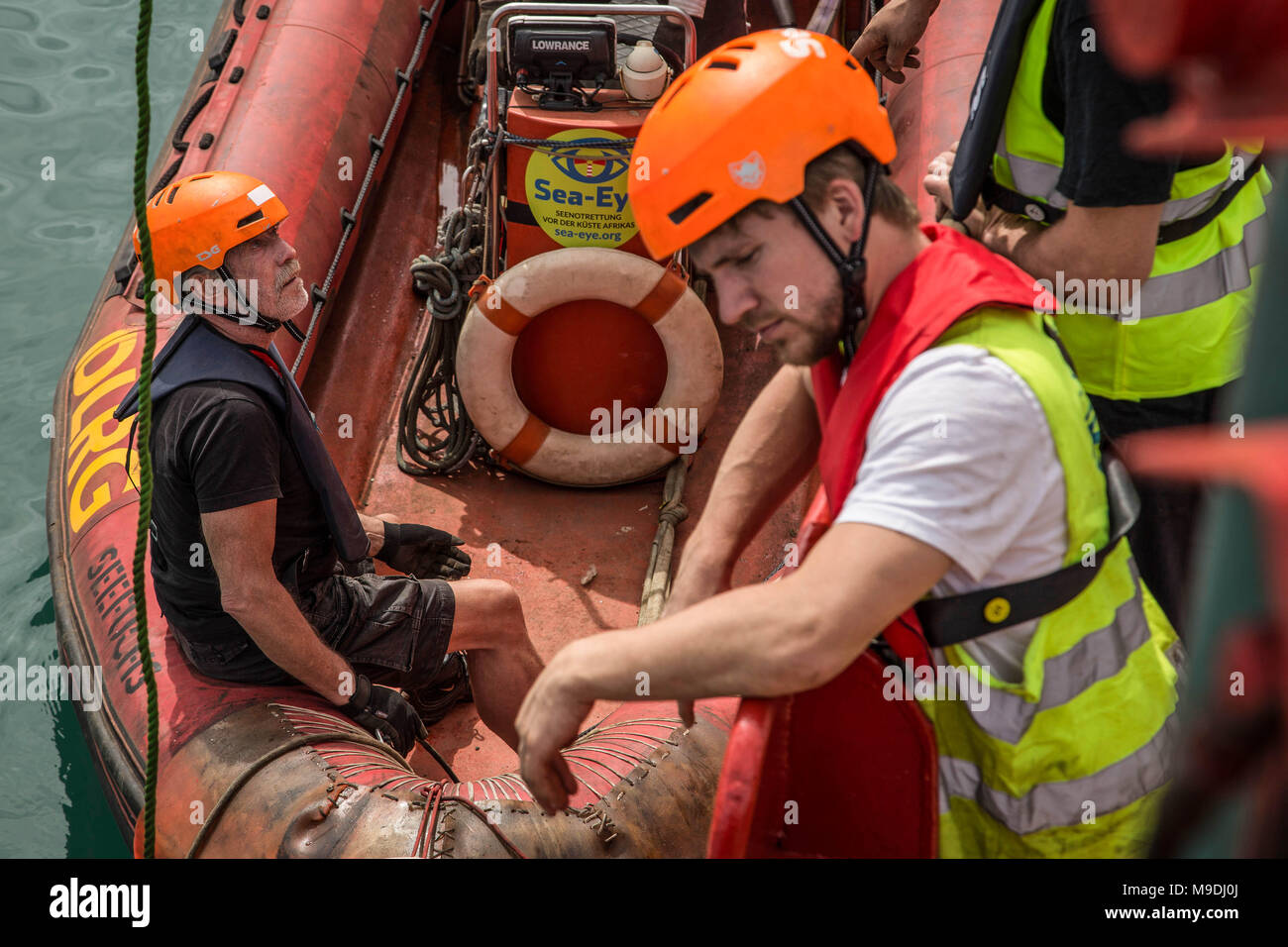 Lowered lifeboat hi-res stock photography and images - Alamy