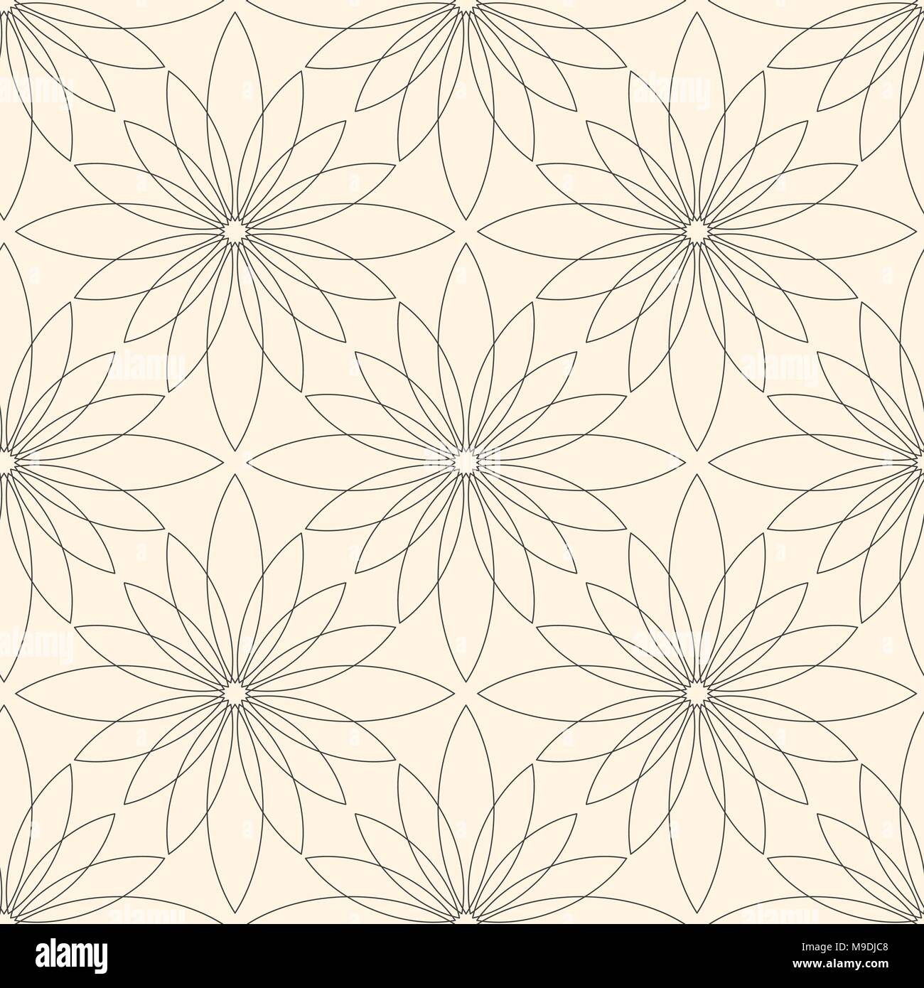 Seamless flower pattern on beige background Stock Vector Image & Art ...
