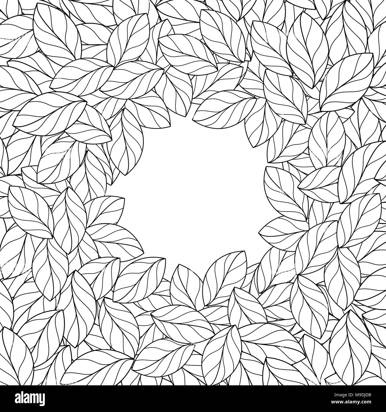 Round circle frame made Black and White Stock Photos & Images - Alamy