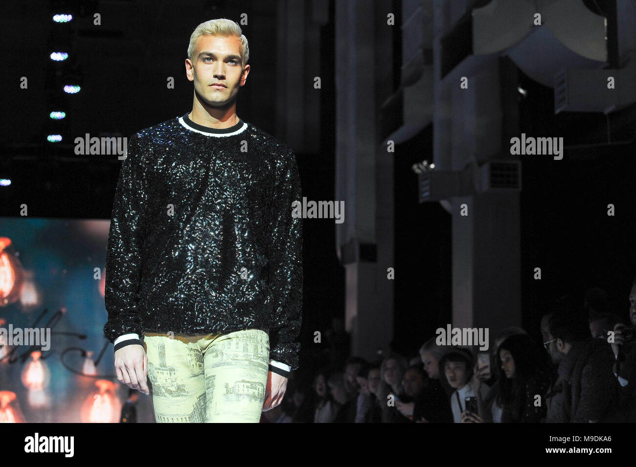 Fashion models represent new Fall/Winter 2018 KENNETH BARLIS collection ...