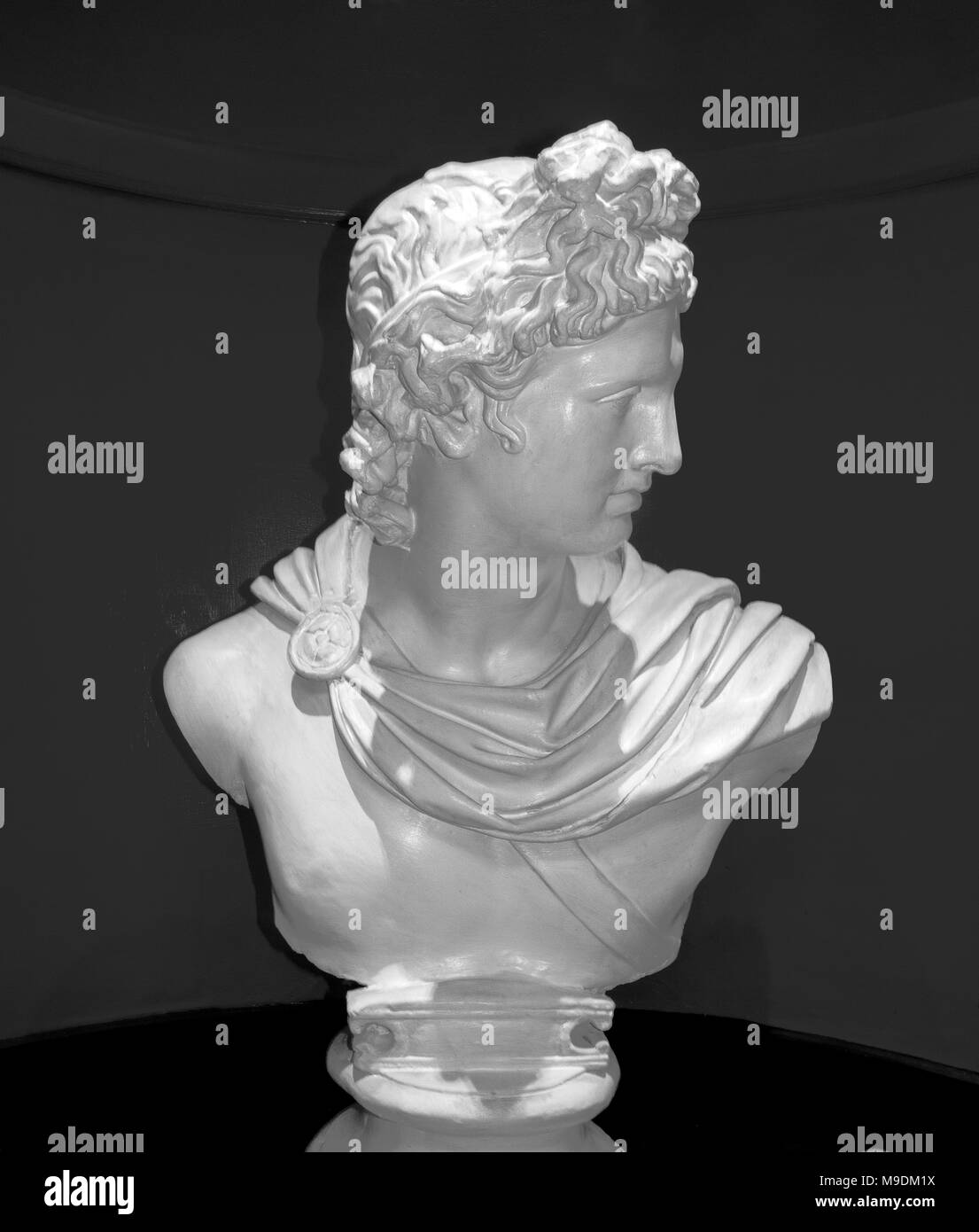 Man male profile bust sculpture Black and White Stock Photos & Images ...