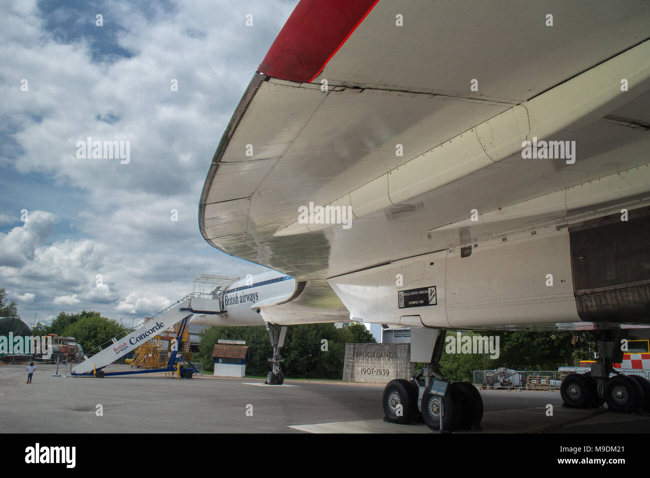 The Concorde on display at Brooklands Museum, Weybridge, Surrey Stock ...