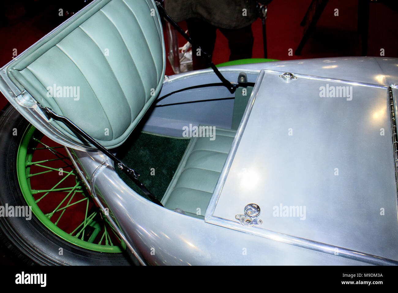 Dickey seat in a 1923 Alvis 12/40 Ducks Back Tourer at the London ...
